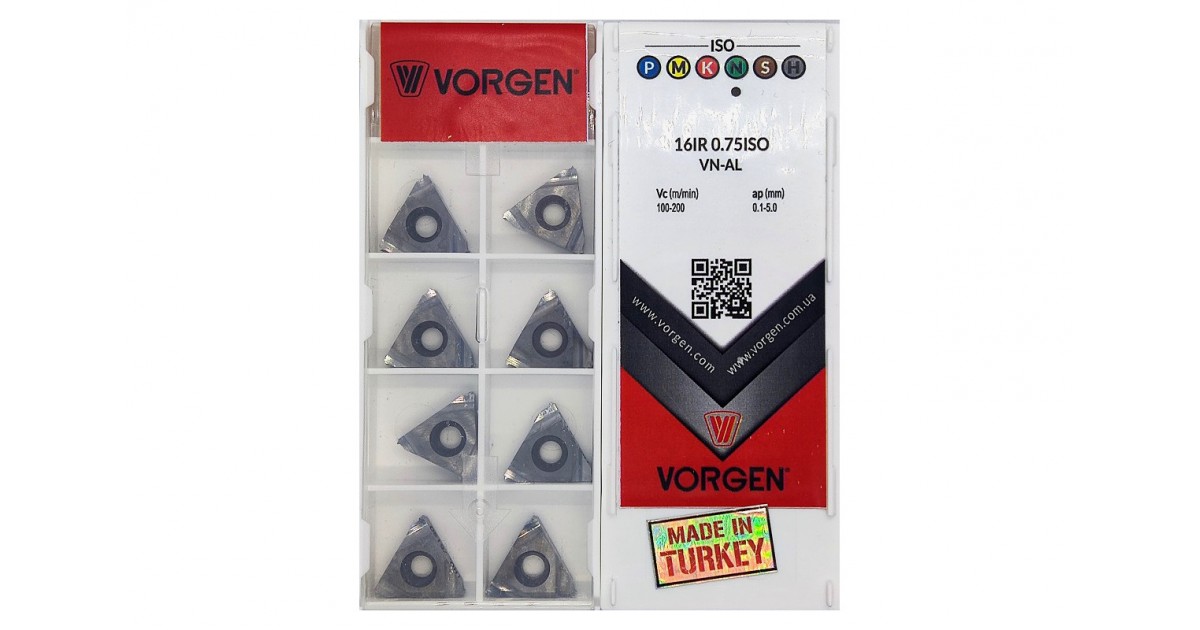 Твердосплавная пластина резьбовая по алюминию 16IR 0.75ISO VN-AL для ...