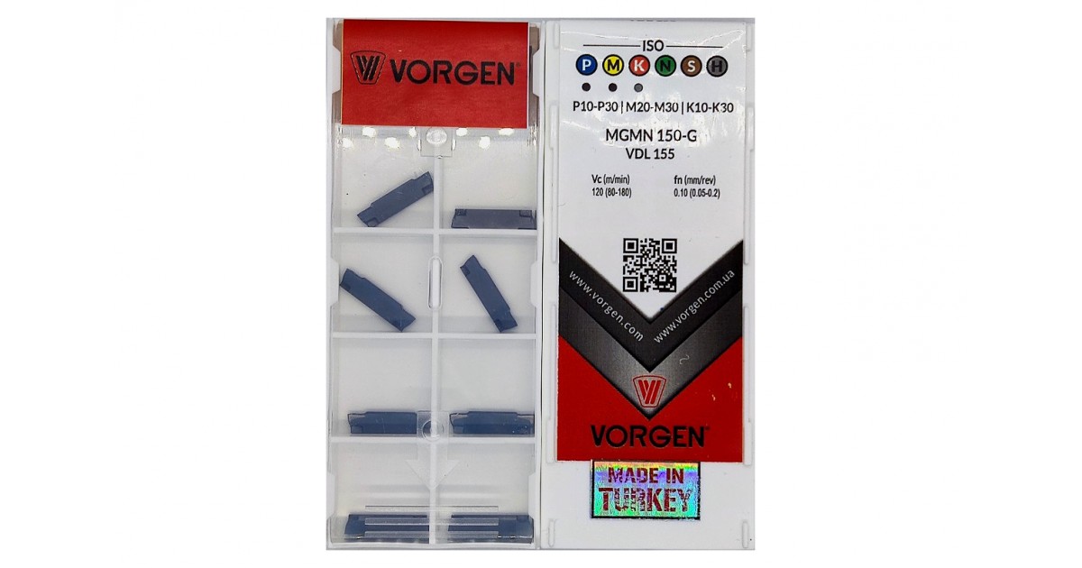 Твердосплавная пластина канавочная-отрезная MGMN 150-G VDL155 VORGEN ...