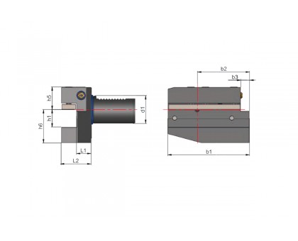 Резцедержатель VDI 3425 радиальный удлиненный B5-30х20х40 правый DIN ...